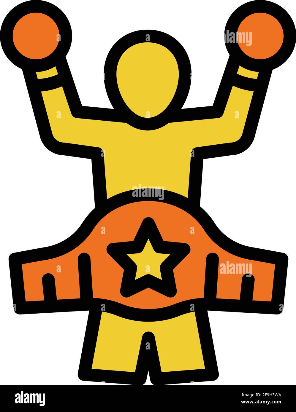 Boxing winner icon. Outline Boxing winner vector icon for web design ...