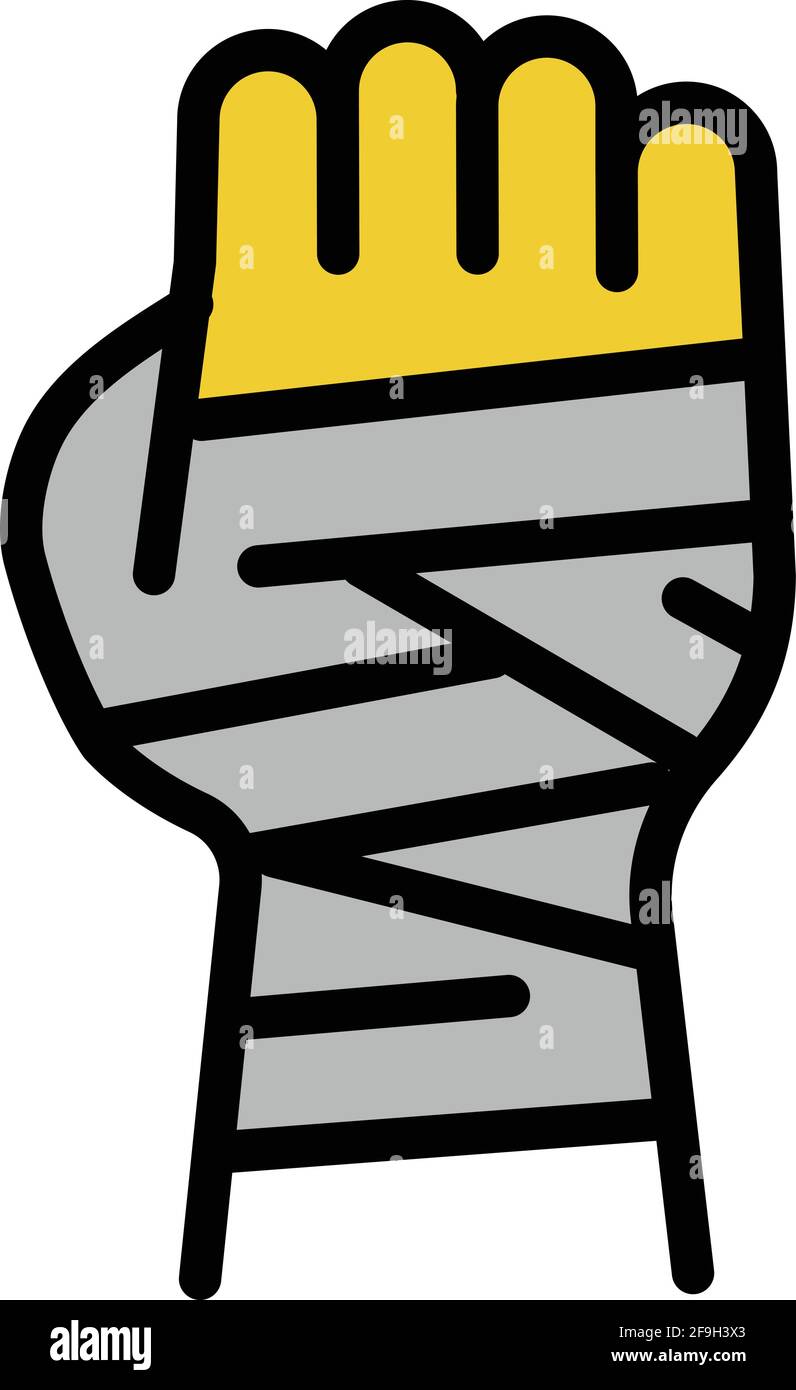 Boxing hand icon. Outline Boxing hand vector icon for web design ...