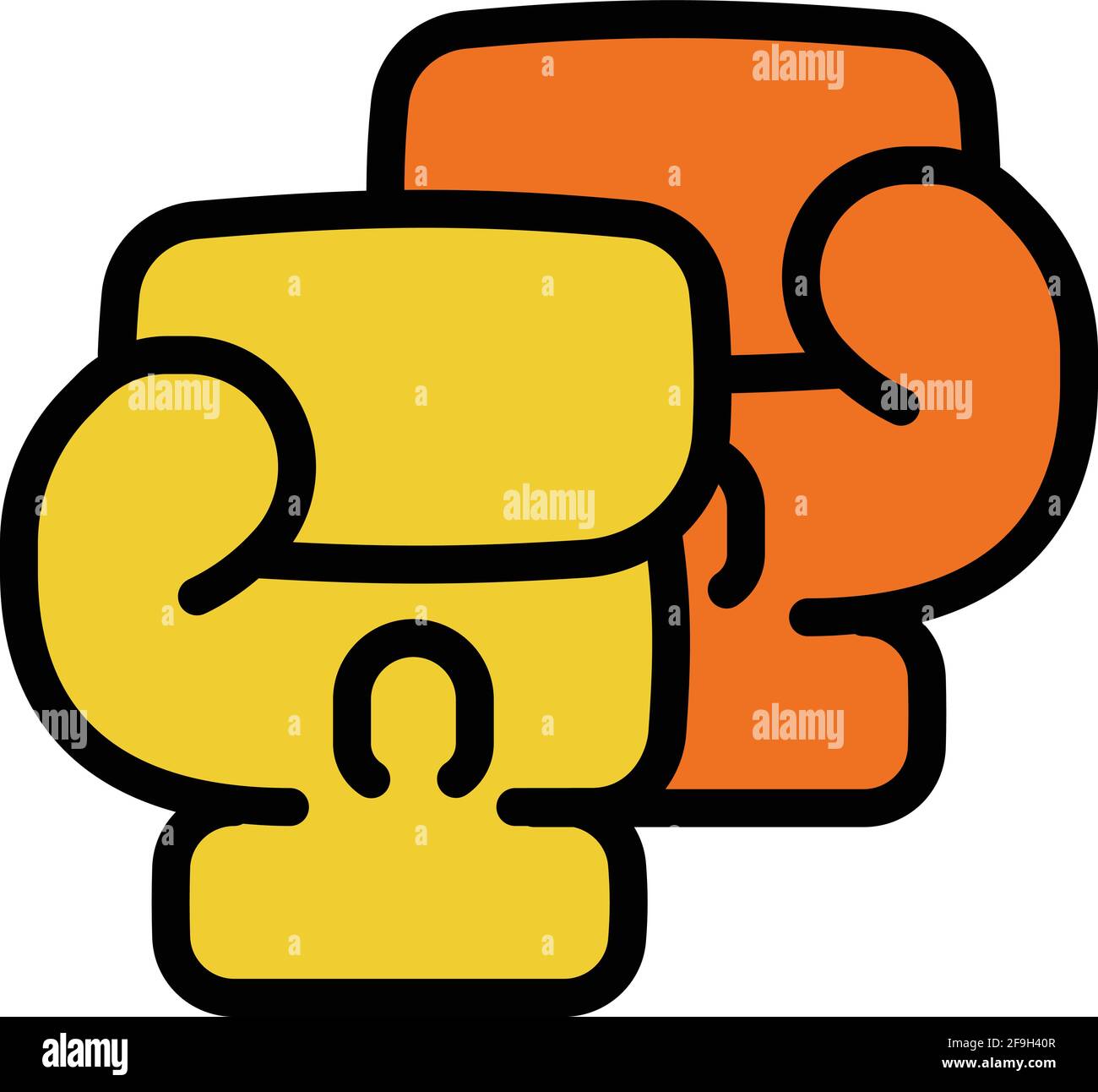 Training box gloves icon. Outline Training box gloves vector icon for ...