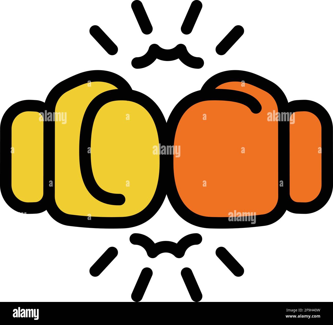 Boxing fight icon. Outline Boxing fight vector icon for web design ...
