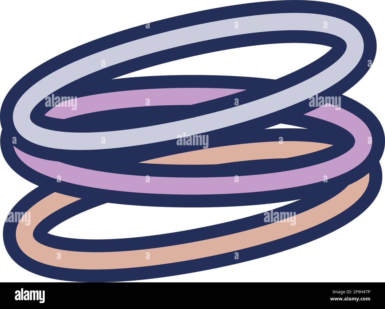 Gymnastics hoops icon. Outline Gymnastics hoops vector icon for web ...