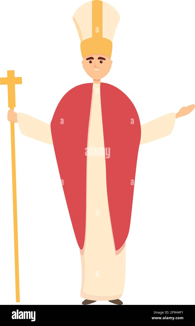 Catholic papa icon. Cartoon of Catholic papa vector icon for web design ...