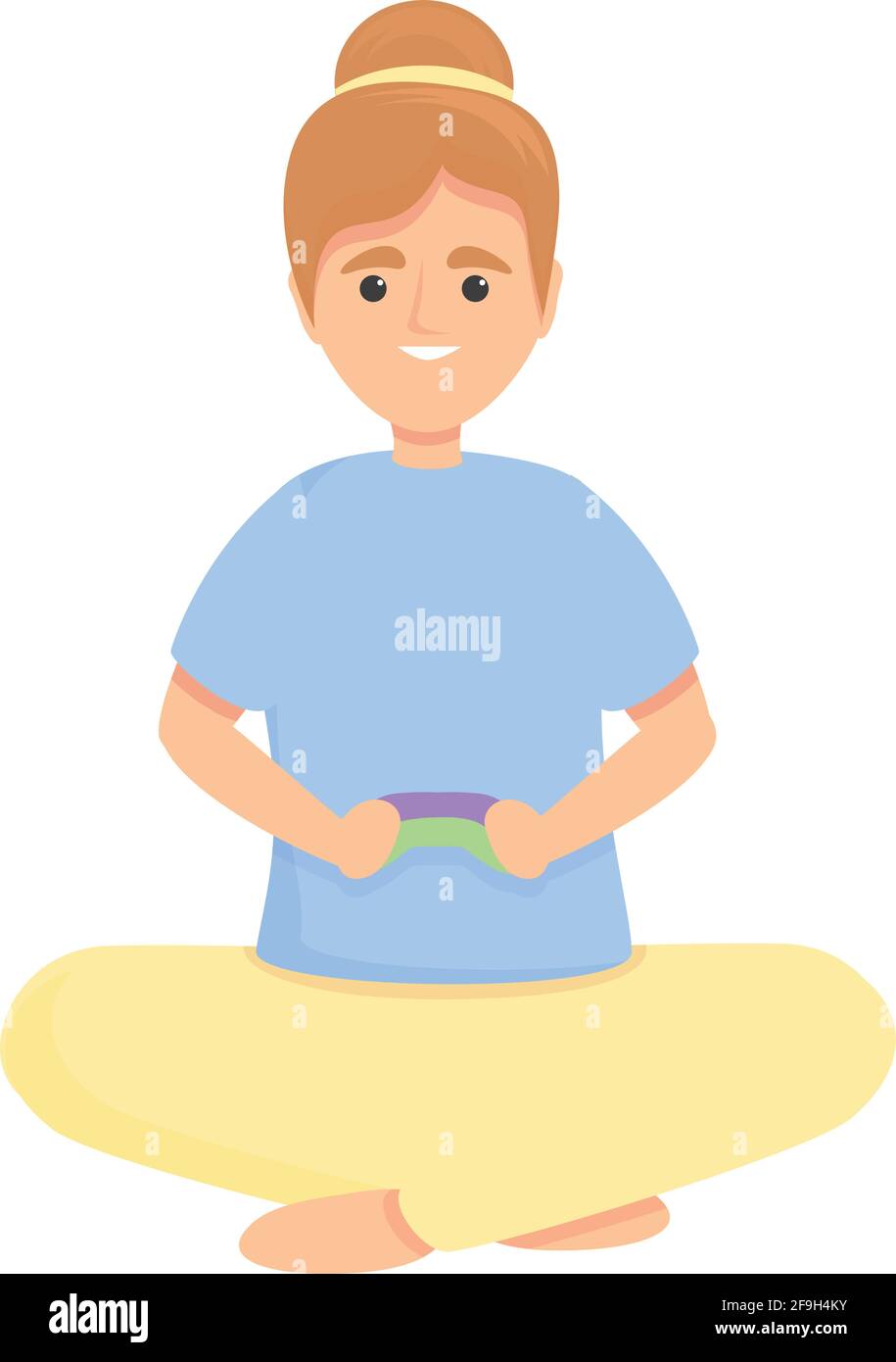 Mother play videogame icon. Cartoon of Mother play videogame vector ...