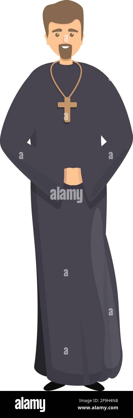 Christianity priest icon. Cartoon of Christianity priest vector icon ...