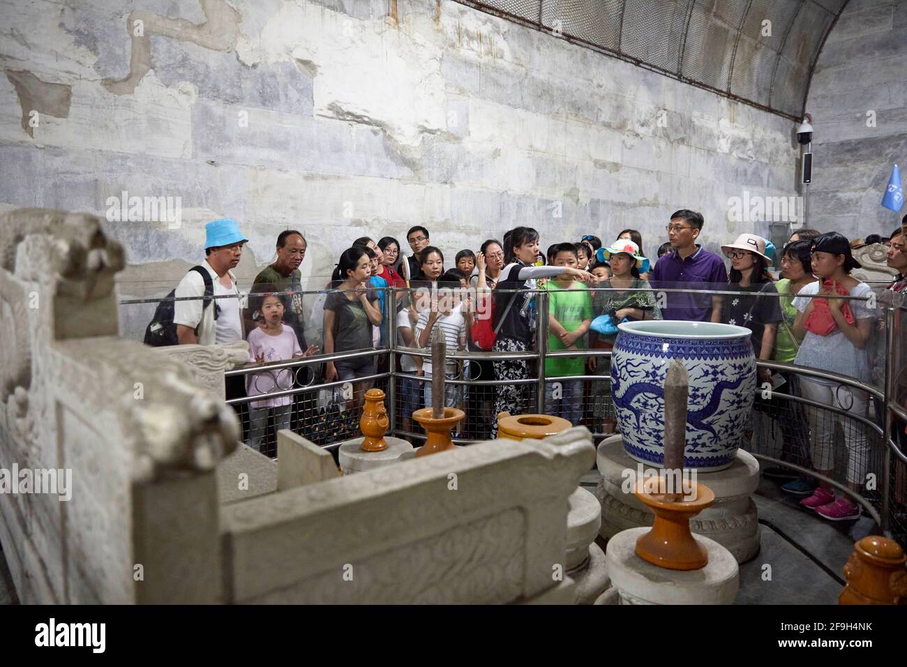 Tourists at Zhaoling Tomb Ming Dynasty in Beijing UNESCO World Heritage ...