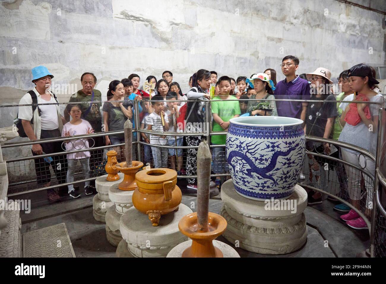 Tourists at Zhaoling Tomb Ming Dynasty in Beijing UNESCO World Heritage ...