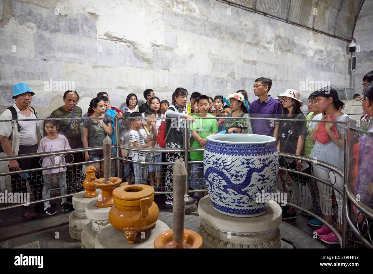 Tourists at Zhaoling Tomb Ming Dynasty in Beijing UNESCO World Heritage ...