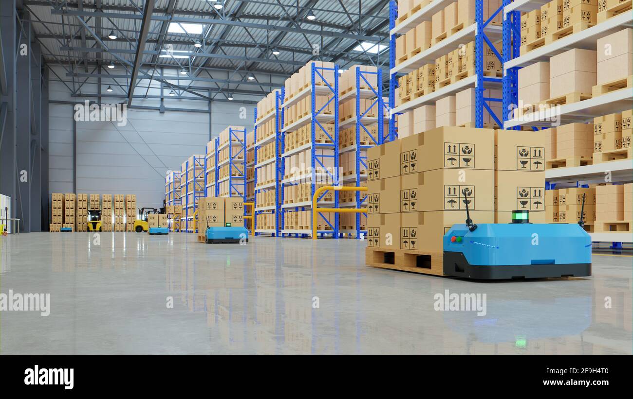 Robots efficiently sorting hundreds of parcels per hour,pallet lifter ...