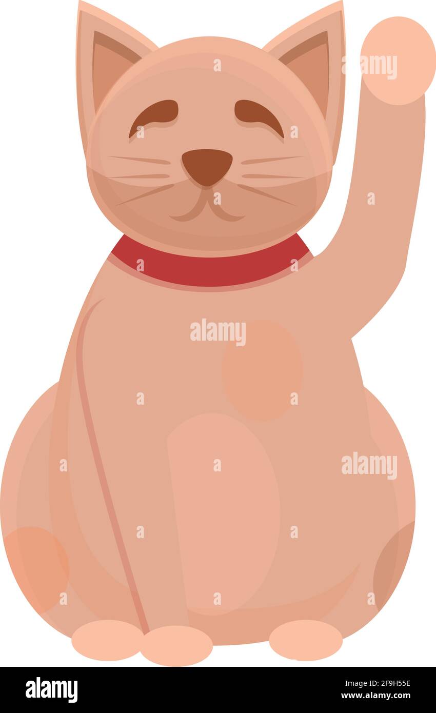Good lucky cat icon. Cartoon of Good lucky cat vector icon for web ...