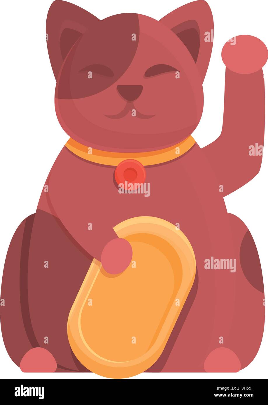 Hello lucky cat icon. Cartoon of Hello lucky cat vector icon for web ...