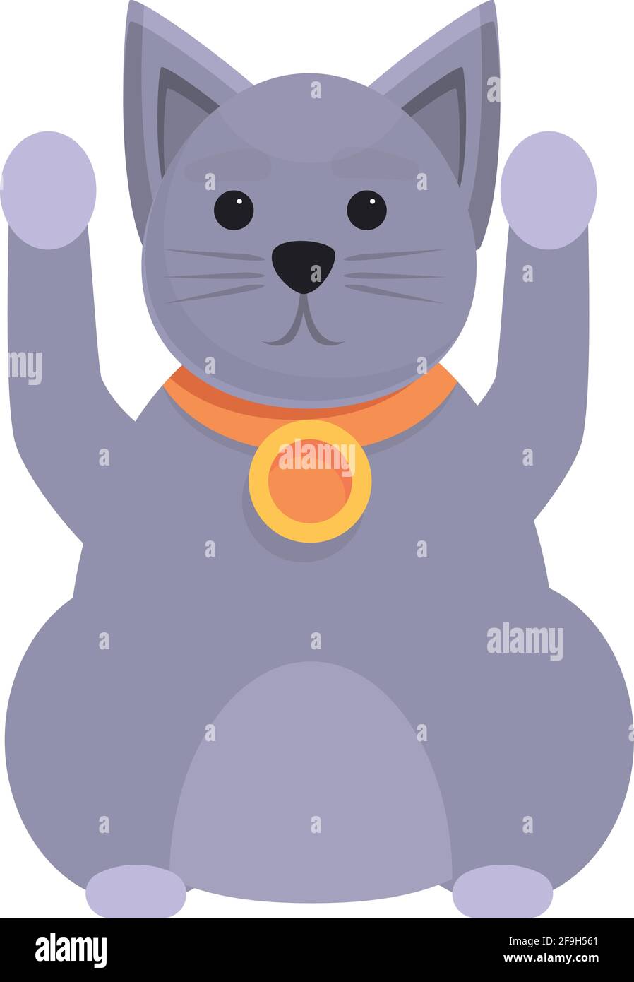 Fortune lucky cat icon. Cartoon of Fortune lucky cat vector icon for ...