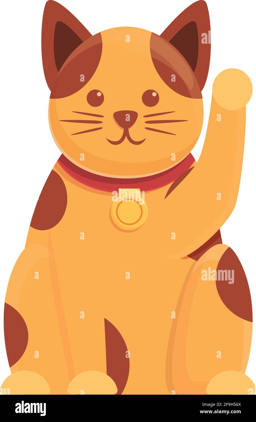 Bell lucky cat icon. Cartoon of Bell lucky cat vector icon for web ...
