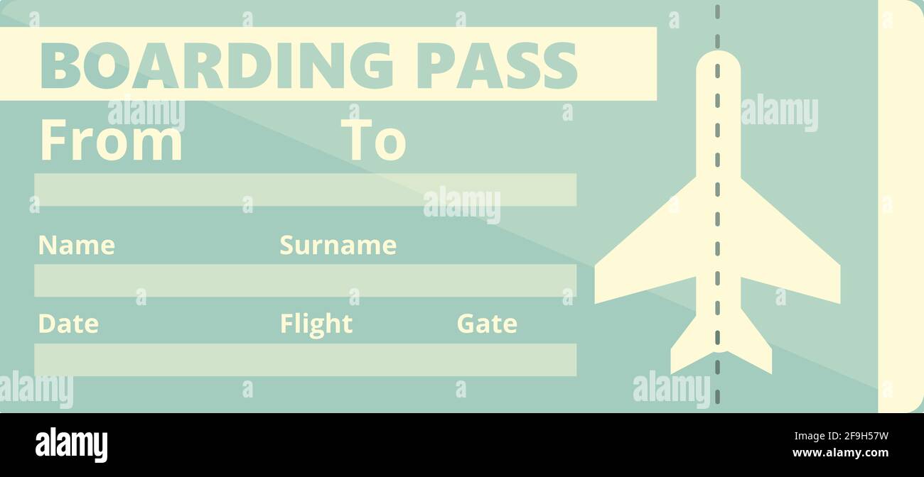 Boarding pass icon. Cartoon of Boarding pass vector icon for web design ...