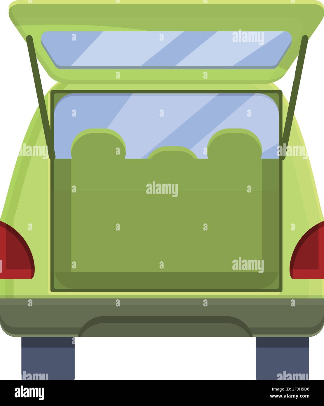 Minivan trunk car icon. Cartoon of Minivan trunk car vector icon for ...