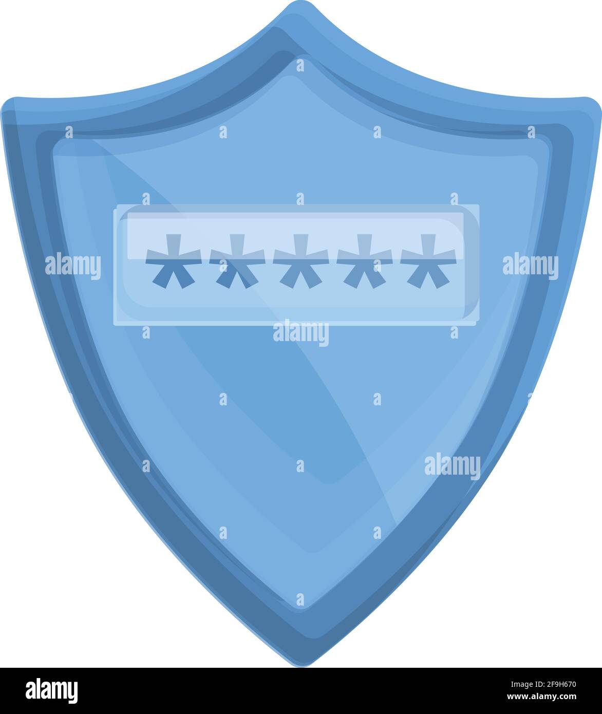 Cipher shield icon. Cartoon of Cipher shield vector icon for web design ...