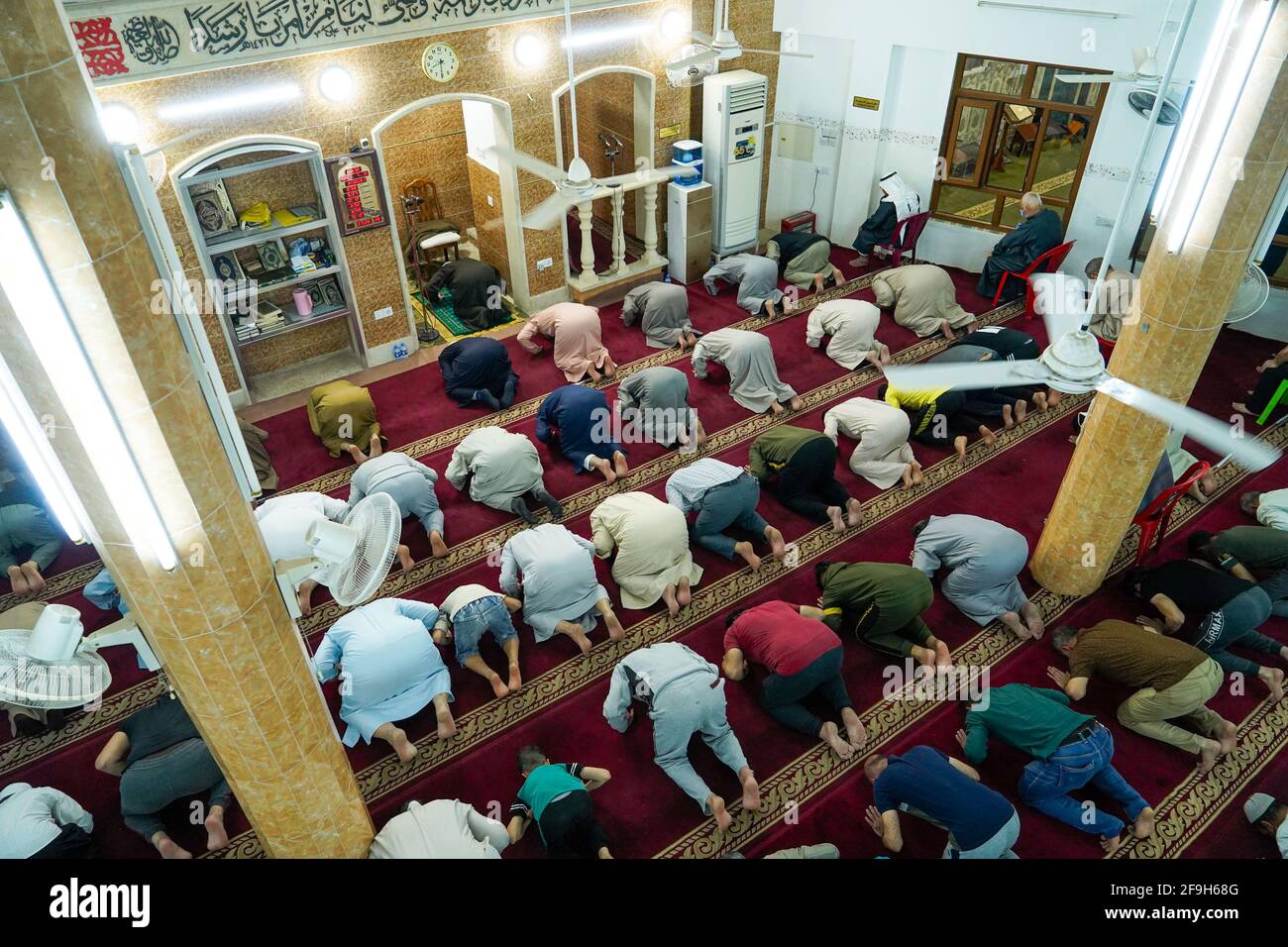 Muslims perform Tarawih prayers at the Sheikh Muhammad Al-Melhem Mosque ...