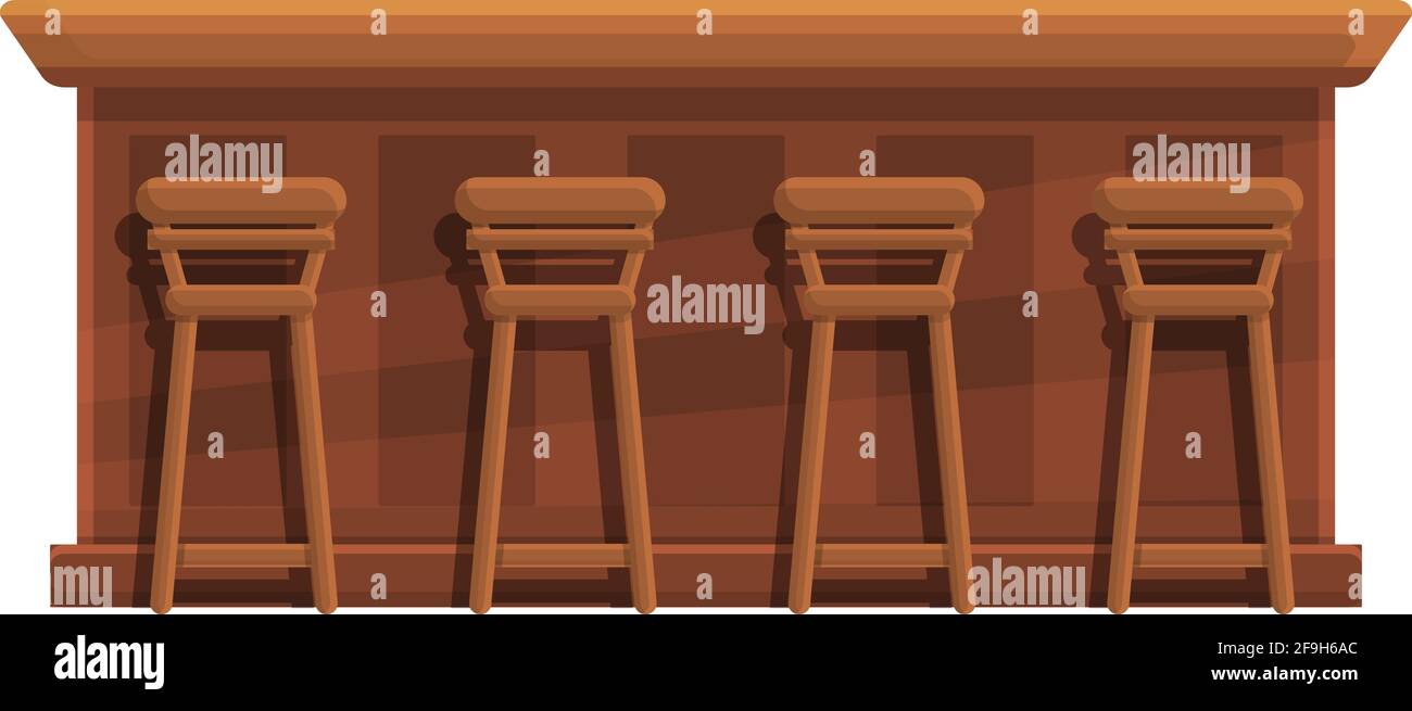 Table bar counter icon. Cartoon of Table bar counter vector icon for ...