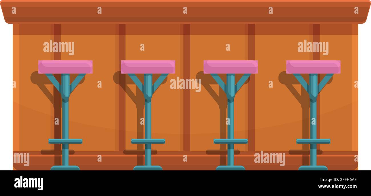 Chair bar counter icon. Cartoon of Chair bar counter vector icon for ...