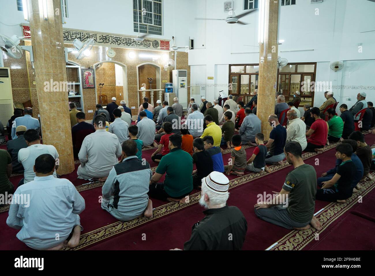 Muslims perform Tarawih prayers at the Sheikh Muhammad Al-Melhem Mosque ...