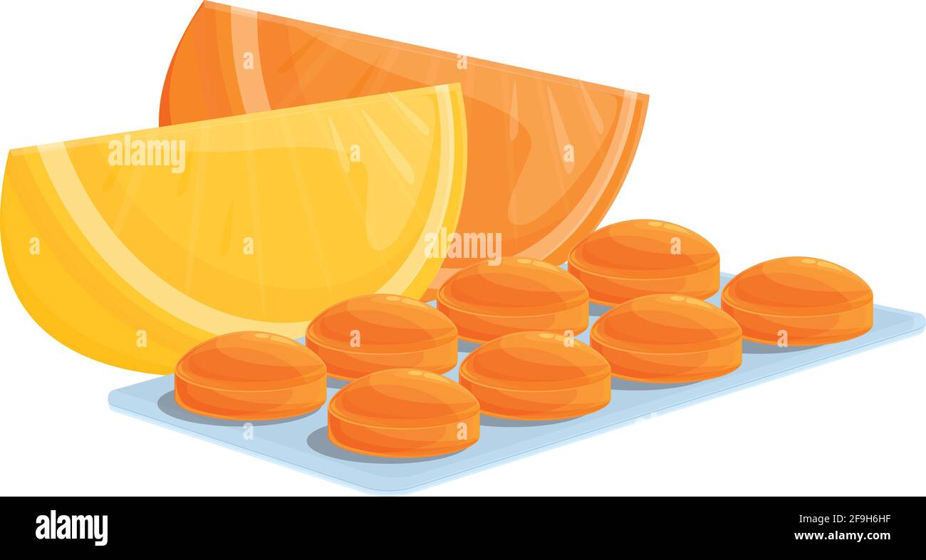 Fruit mix cough drops icon. Cartoon of Fruit mix cough drops vector ...