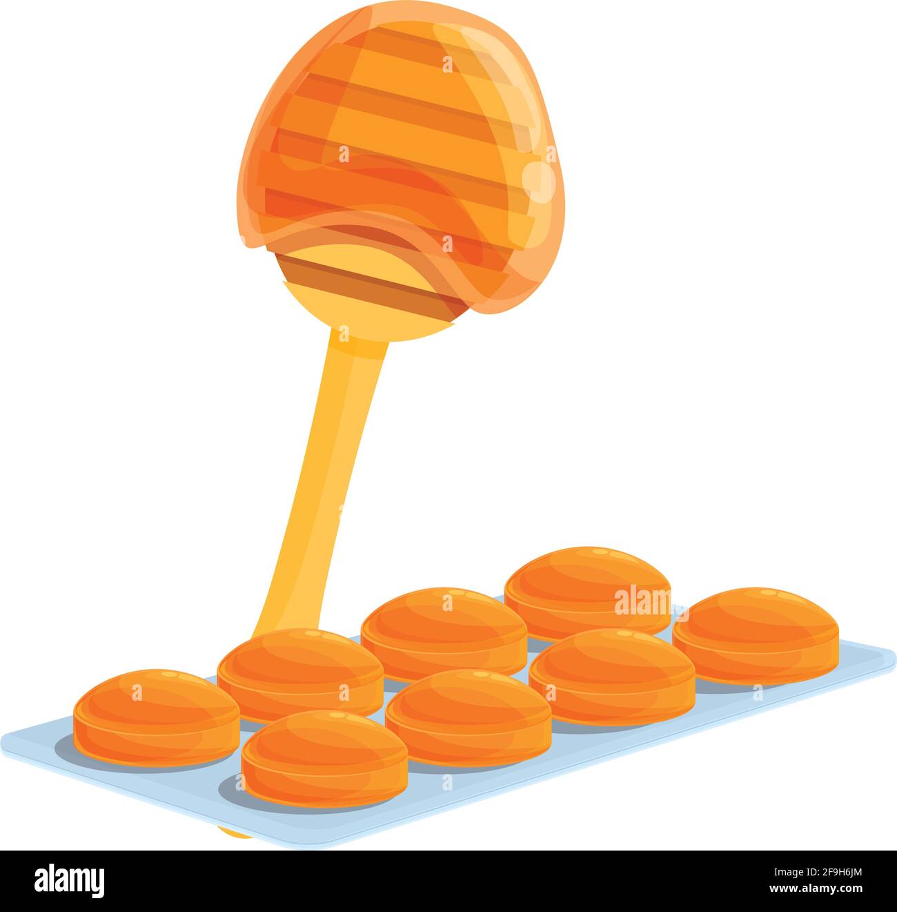 Honey cough drops icon. Cartoon of Honey cough drops vector icon for ...