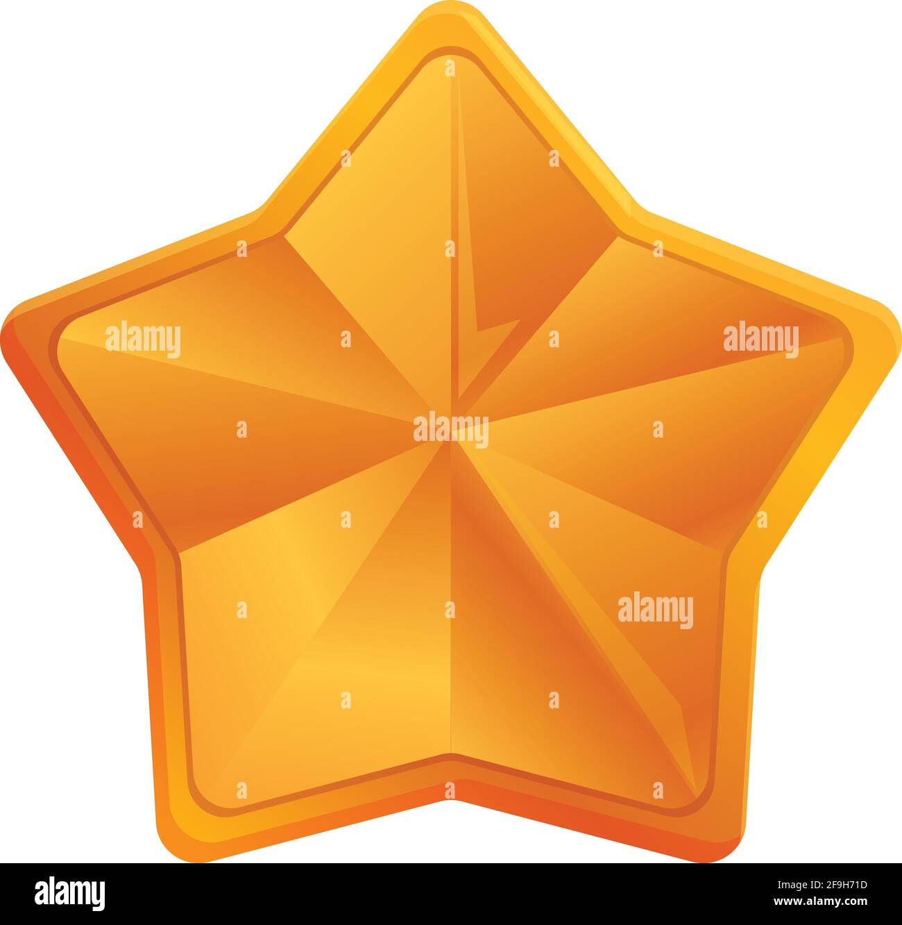 Ranking gold star icon. Cartoon of Ranking gold star vector icon for ...