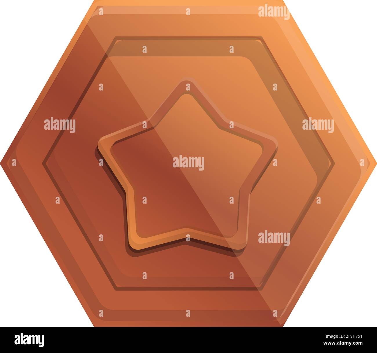 Ranking bronze coin icon. Cartoon of Ranking bronze coin vector icon ...