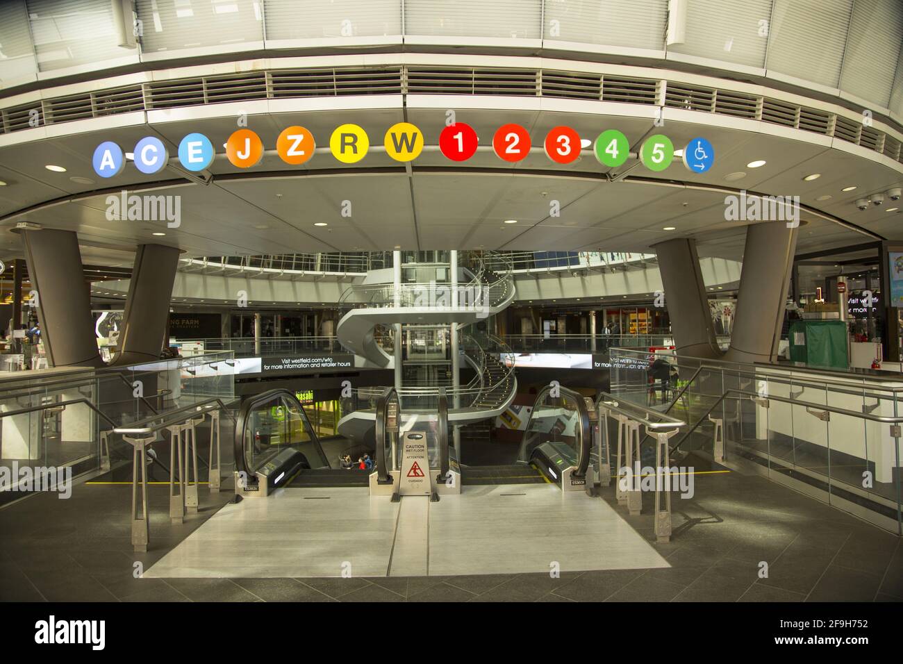 Entrance to the large Fulton Street Transit Center at Fulton And ...
