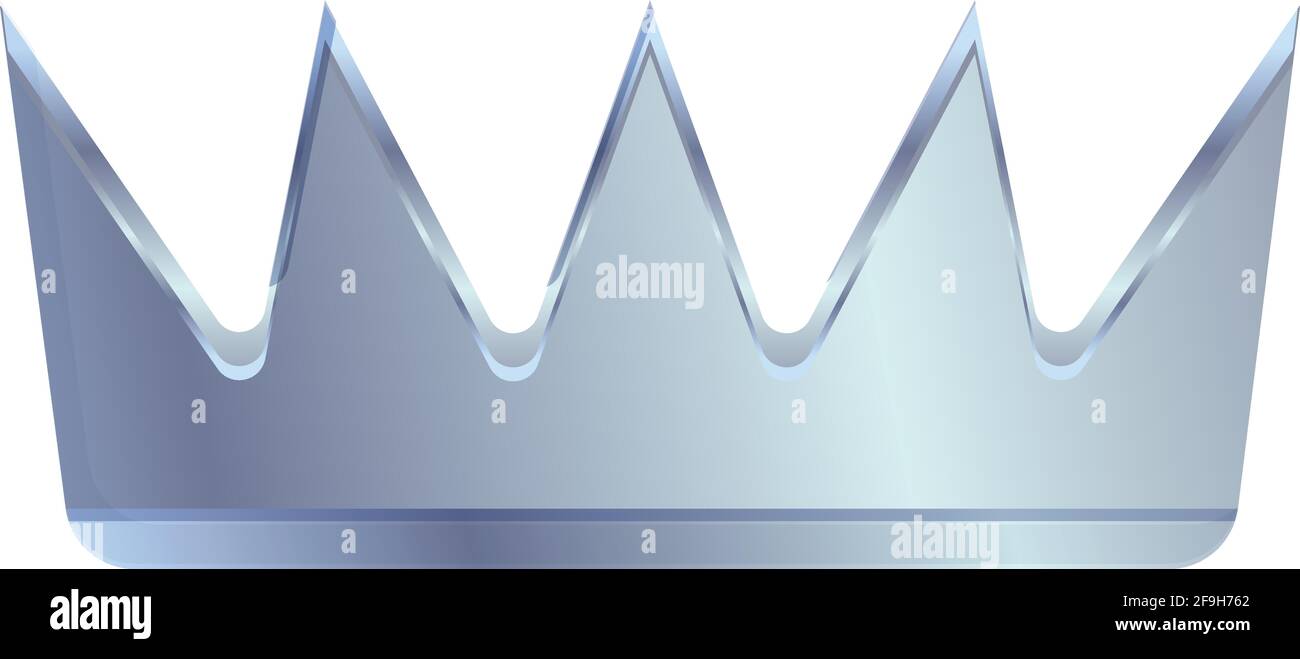 Silver crown ranking icon. Cartoon of Silver crown ranking vector icon ...