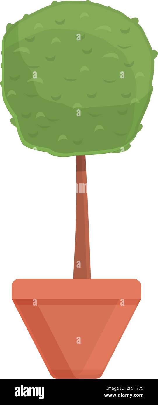 Tree plant pot icon. Cartoon of Tree plant pot vector icon for web ...