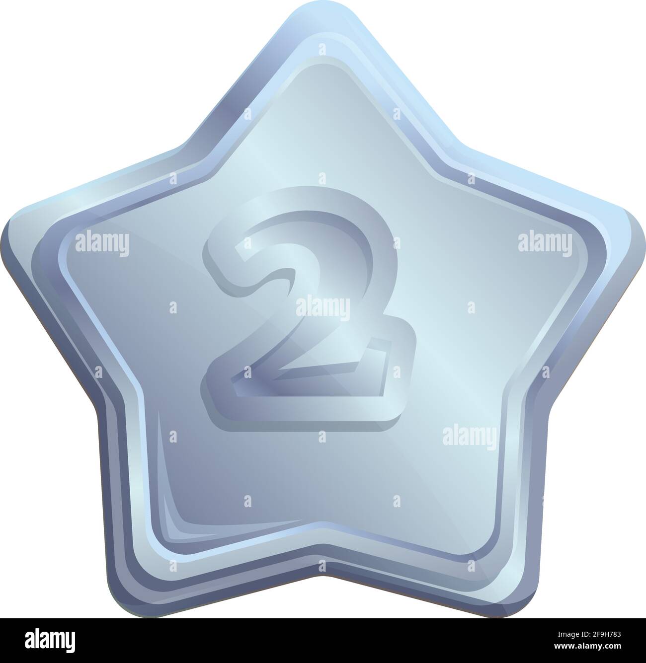 Silver place star icon. Cartoon of Silver place star vector icon for ...