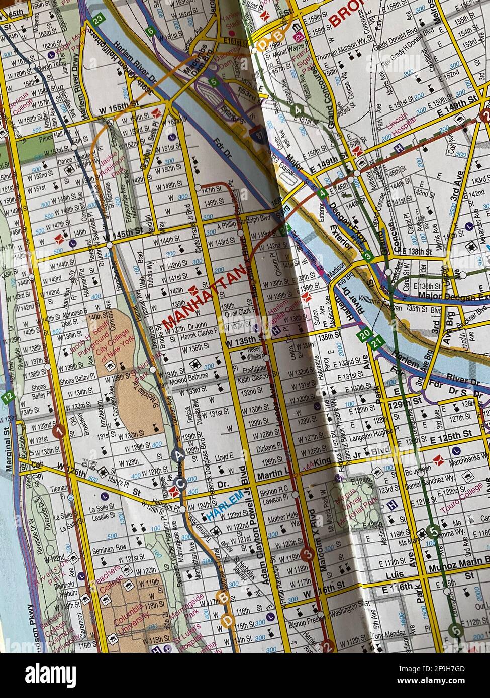 Map of manhattan hi-res stock photography and images - Alamy