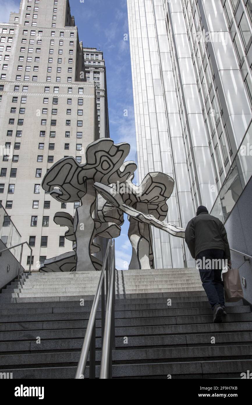 French sculptor Jean Dubuffet‘s 25-ton sculpture Group of Four Trees is ...