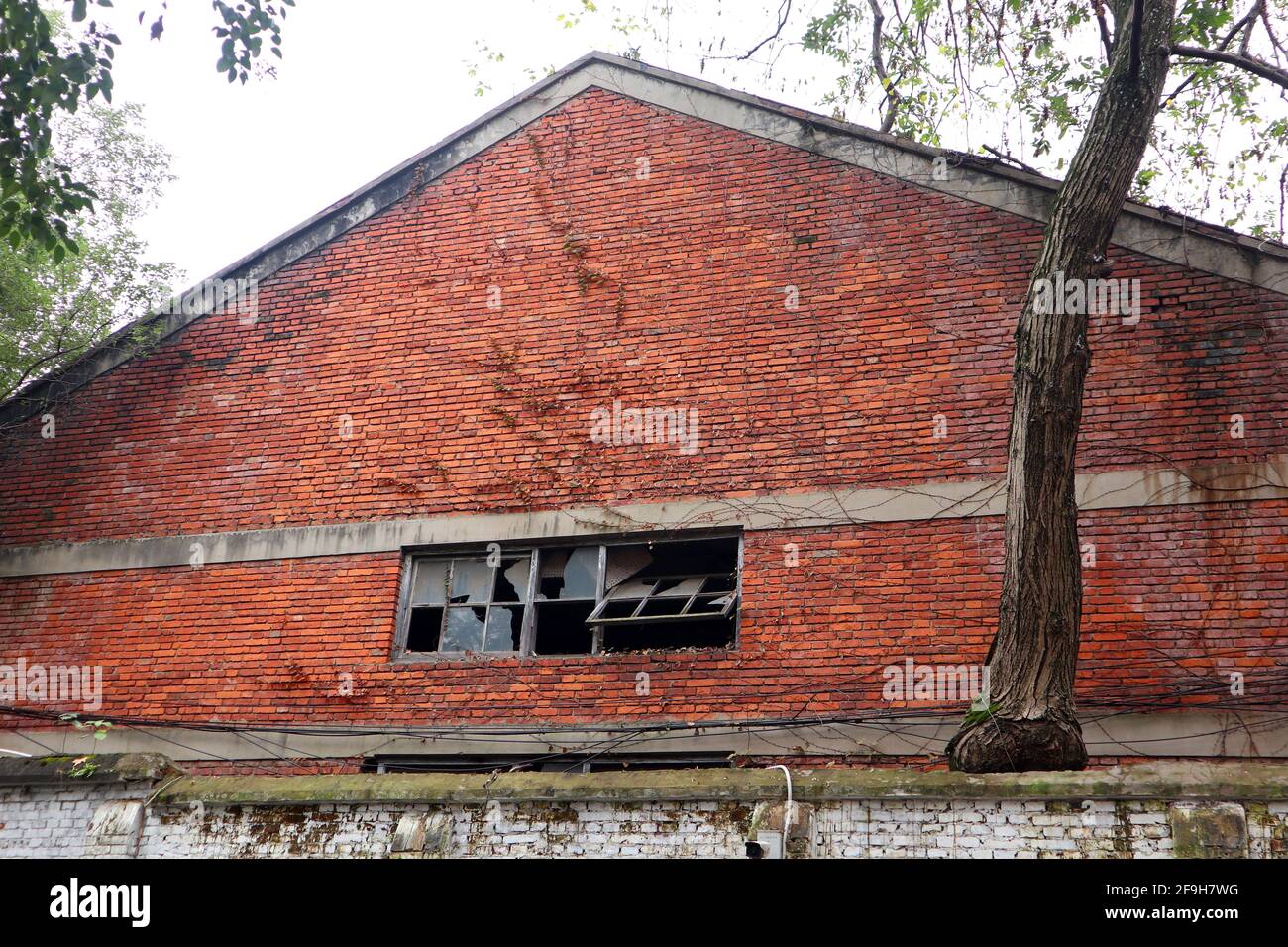 This is a red house of an old factory Stock Photo - Alamy