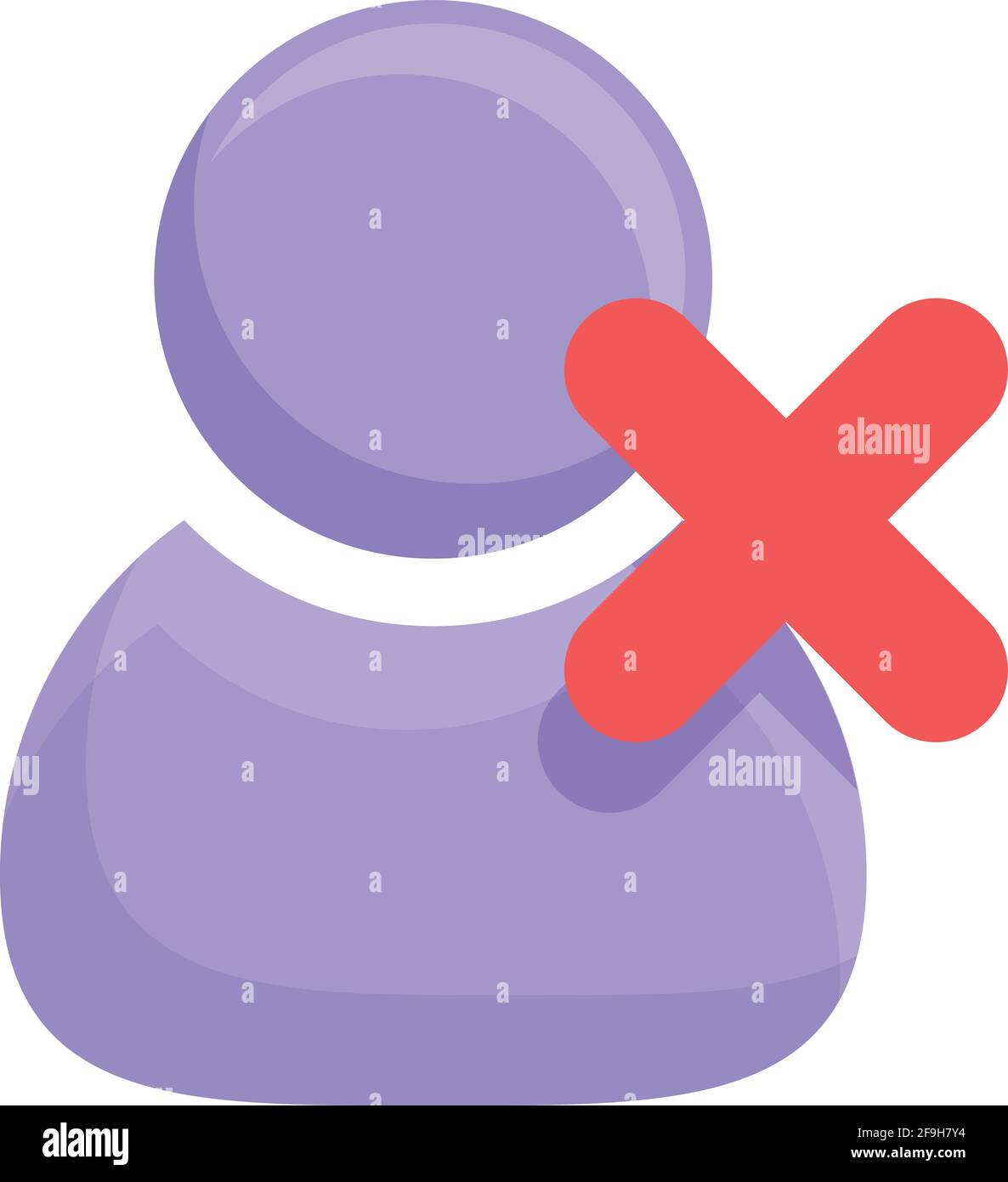 Delete user man icon. Cartoon of Delete user man vector icon for web ...