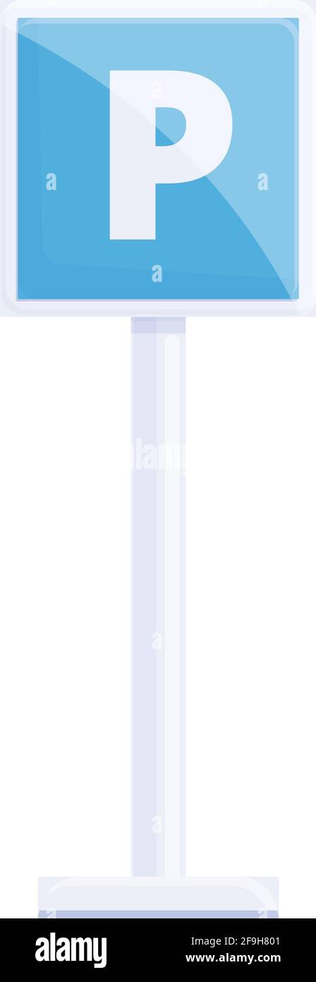 Parking sign icon. Cartoon of Parking sign vector icon for web design ...