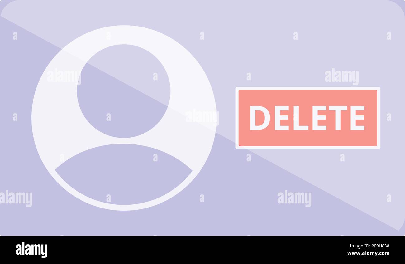 Delete Network User Icon Cartoon Of Delete Network User Vector Icon