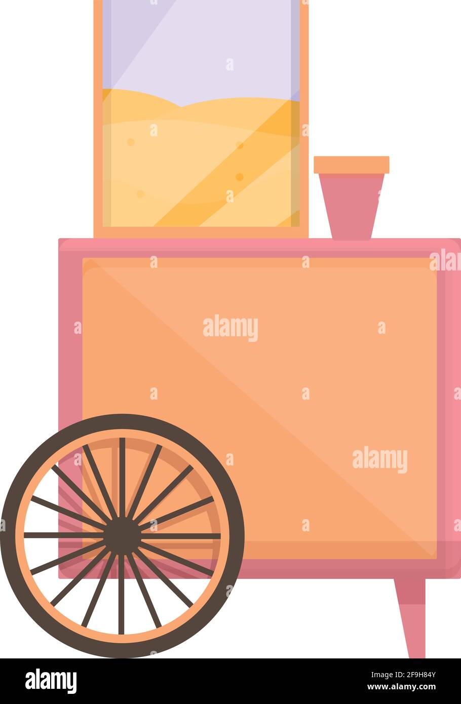 Popcorn street cart icon. Cartoon of Popcorn street cart vector icon ...