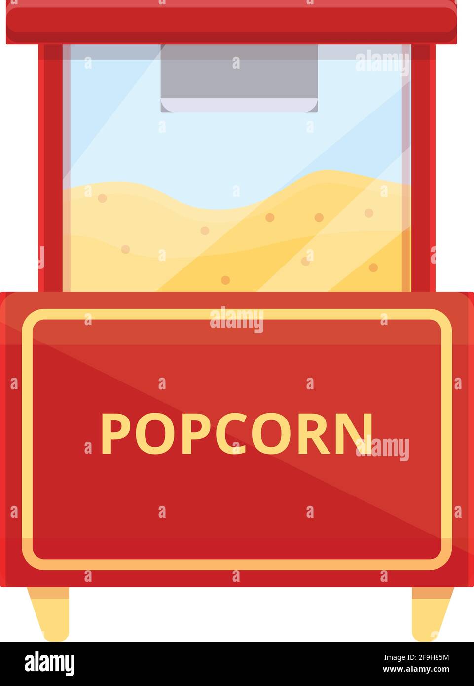 Park popcorn cart icon. Cartoon of Park popcorn cart vector icon for ...
