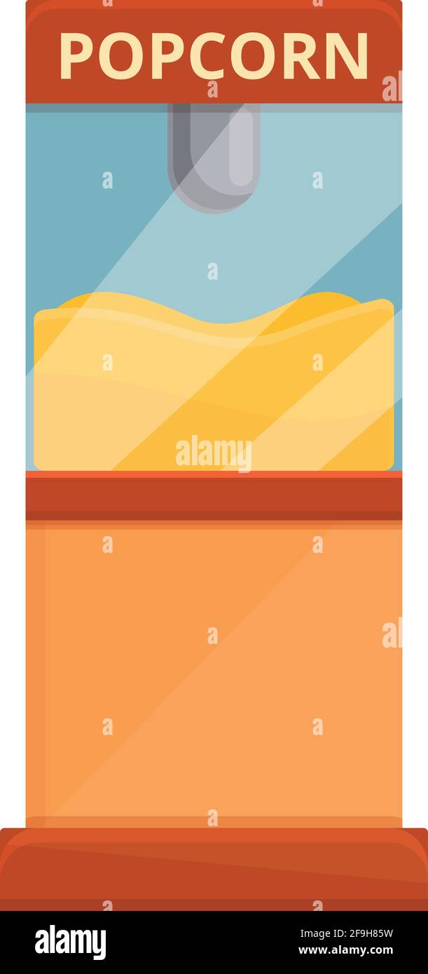 Snack popcorn stand icon. Cartoon of Snack popcorn stand vector icon ...