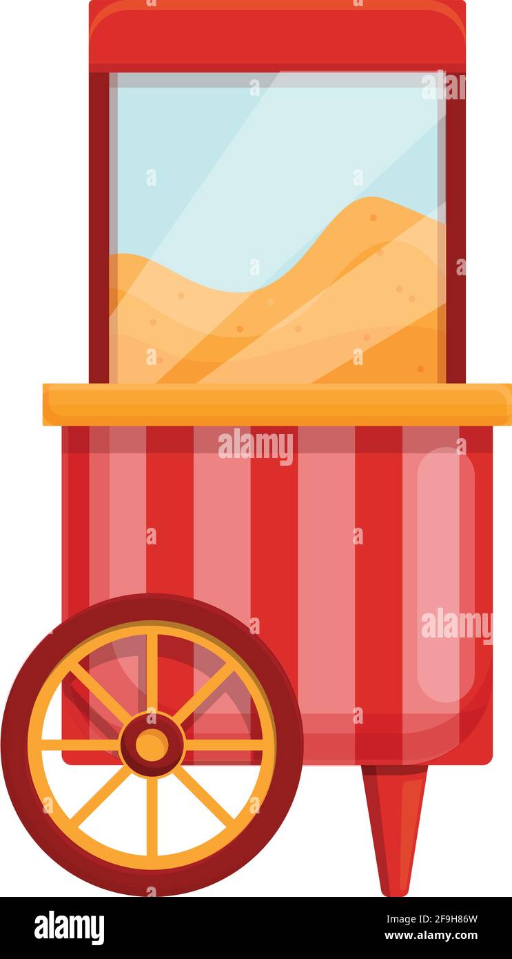 Cartoon Popcorn Cart