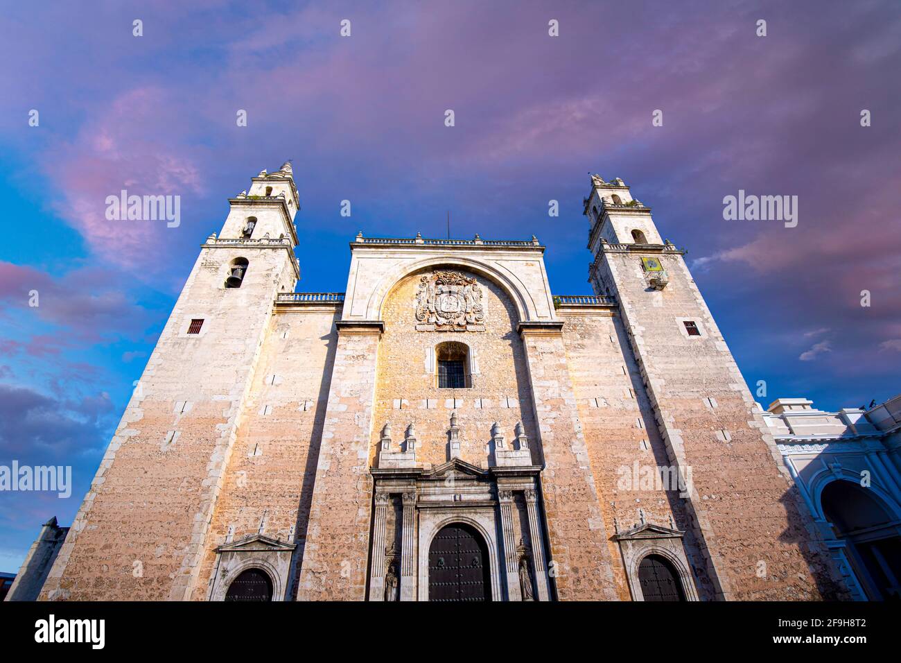 Mexico, Cathedral of Merida, oldest cathedral in Latin America Stock ...