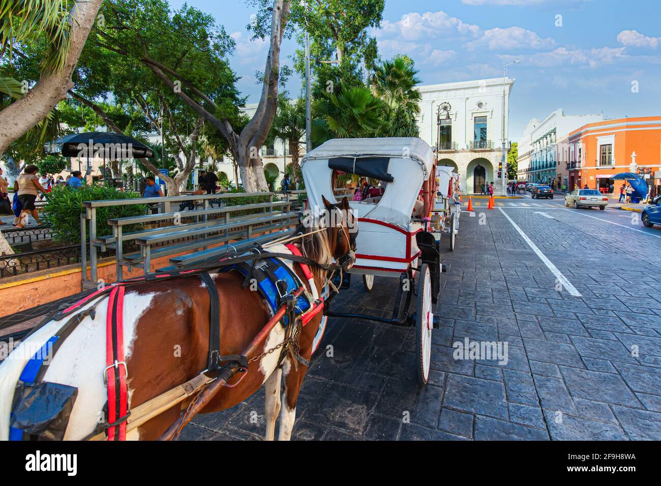 Merida, Mexico, 11 February, 2020: Scenic colorful colonial Merida ...