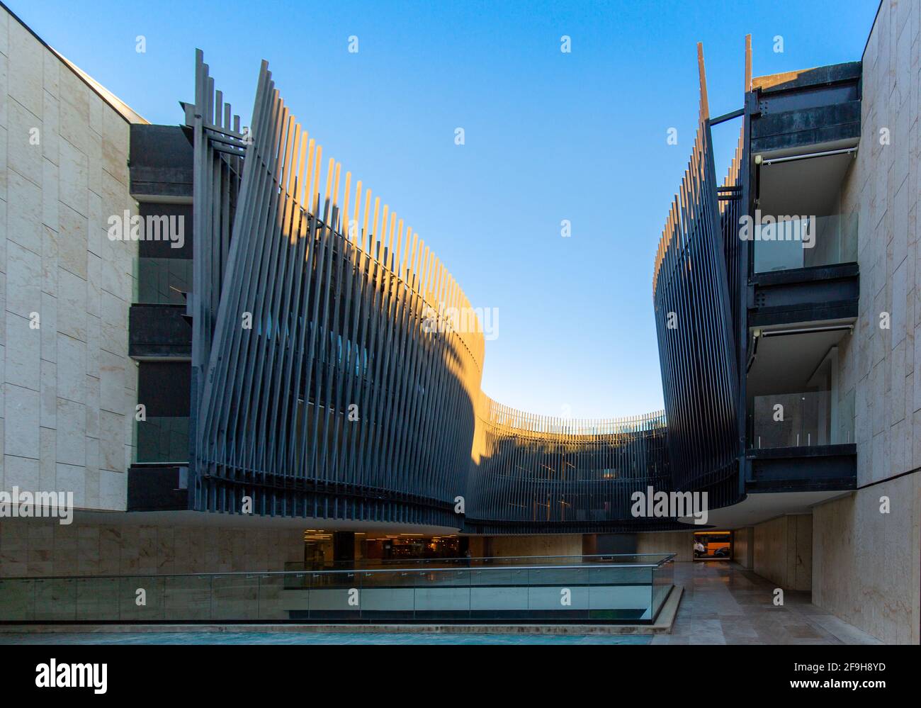 Merida, Mexico, 11 February, 2020: Patio of Strings of the concert hall ...