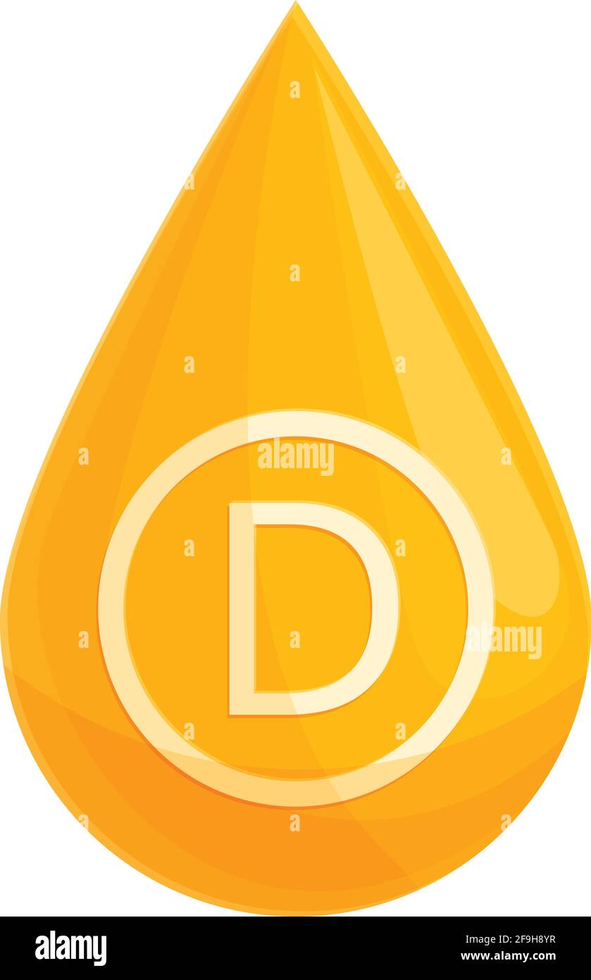 Drop vitamin d icon. Cartoon of Drop vitamin d vector icon for web ...