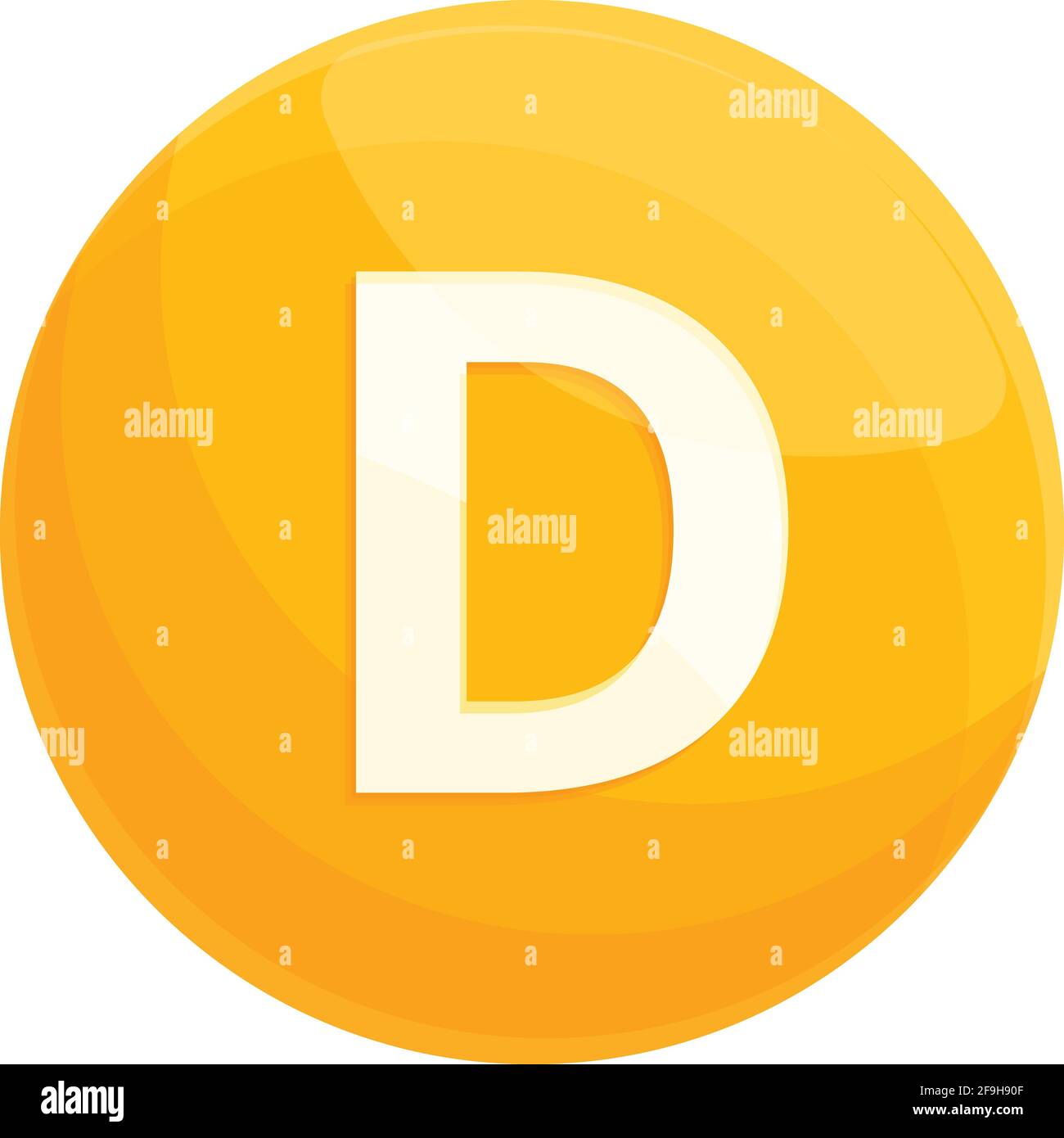 Organic vitamin d icon. Cartoon of Organic vitamin d vector icon for ...