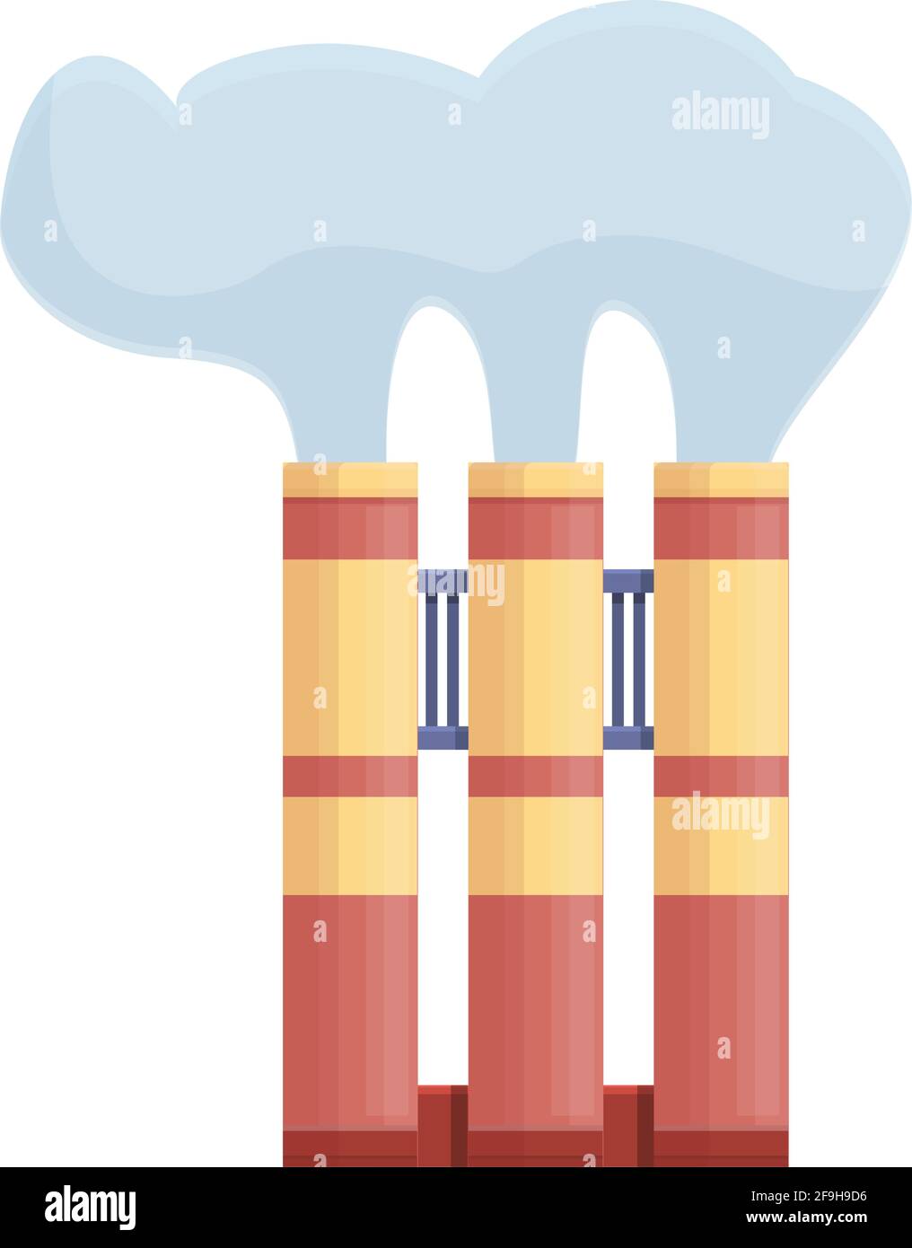 Industrial chimney icon. Cartoon of Industrial chimney vector icon for ...
