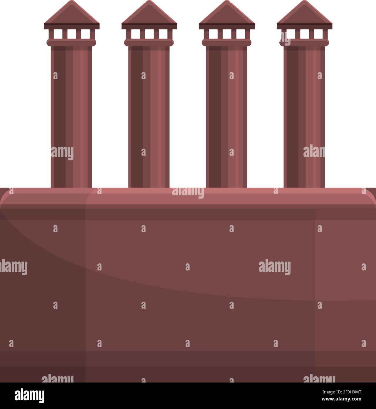 Old factory chimney icon. Cartoon of Old factory chimney vector icon ...