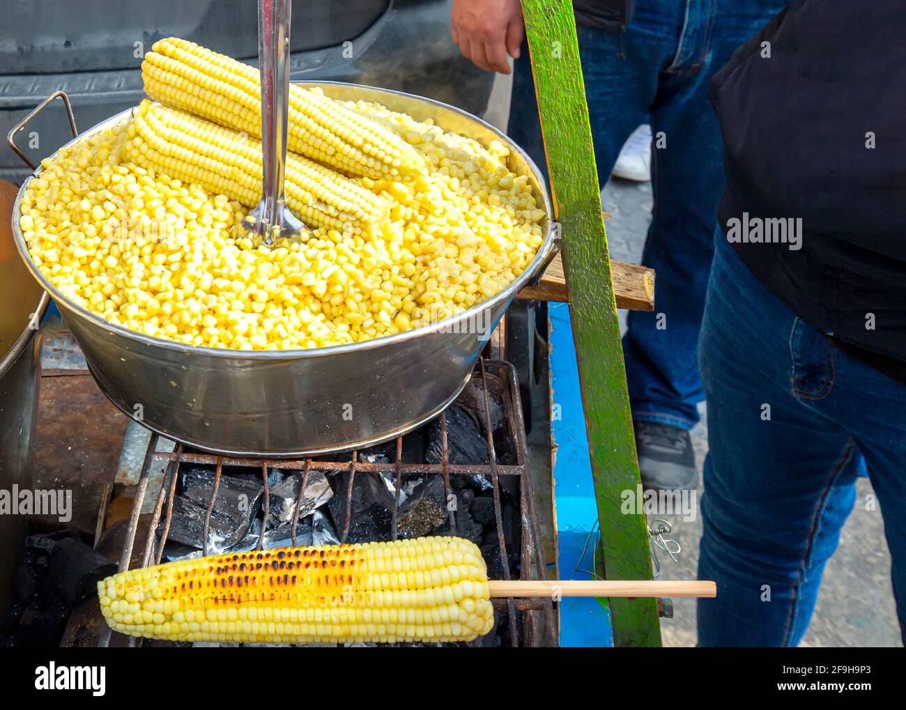 Mexico, Monterrey, colorful historic buildings in the center of the old ...