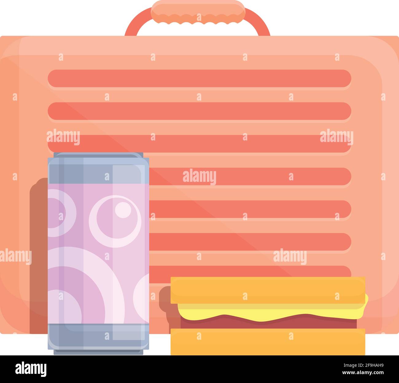 School breakfast box icon. Cartoon of School breakfast box vector icon ...